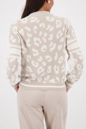 Monari Strickjacke Jacke Strickjacke Leo Regular fit mit Rundhalsausschnitt