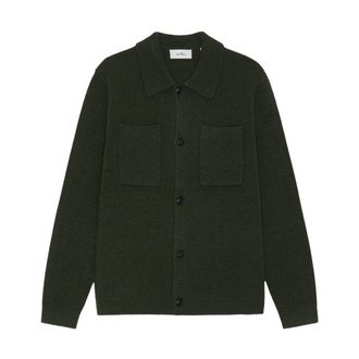 Les Deux Milano Strick Overshirt - - Knitwear - Herren - Gr&uuml;n - L