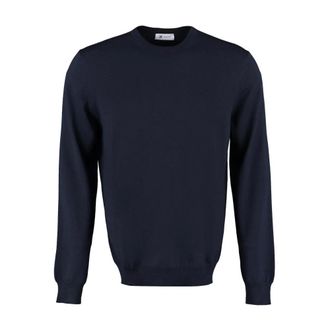 THE (ALPHABET) Wollpullover mit Rundhalsausschnitt - - Knitwear - Herren - Blau - M