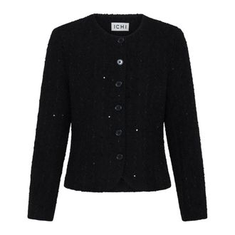 Ichi Jacken - - Knitwear - Damen - Schwarzk - L