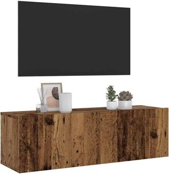vidaXL Vidaxl - Meuble tv mural vieux bois 100x30x30 cm bois ding&eacute;nierie