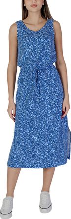 b.young &Auml;rmelloses Midi-Kleid mit V-Ausschnitt