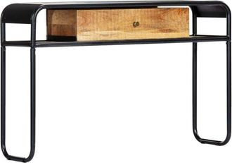 vidaXL Bureau de conception vintage avec structure en fer et tiroir en bois diverses couleurs Couleur : marron noir