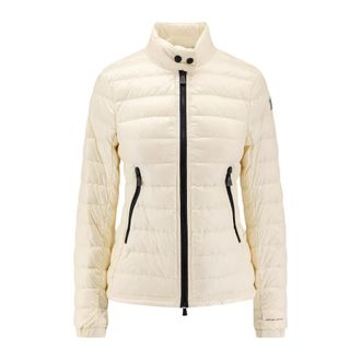 Moncler Wei&szlig;e Daunenjacke mit Rei&szlig;verschluss - - Jackets - Damen - Wei&szlig; - S