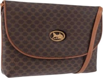 Celine Pre-owned Vintage Macadam Canvas Shoulder Bag - Femme - Pre-owned - Brun - Taille: ONE Size