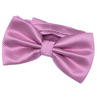 DonDon Herren Fliege 12 x 6 cm gebunden mit Hakenverschluss und größenverstellbar für besondere Anlässe flieder