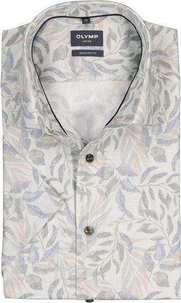 Olymp Herren Kurzarmhemd gr&uuml;n Baumwolle