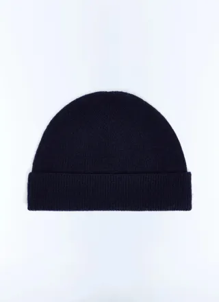 Fursac Bonnet en laine et cachemire c&ocirc;tel&eacute; - Taille Unique - Homme