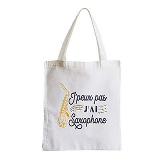 Fabulous Grand Sac Shopping Plage Etudiant JPeux Pas Jai Saxophone Cuivre Jazz Orchestre