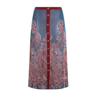 Etro Paisley-Jacquard-Rock mit Knopfleiste - - Skirts - Damen - Mehrfarbig - M