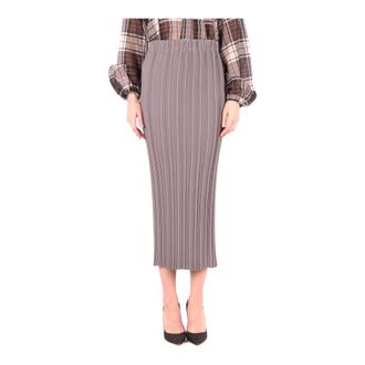 Alysi Midi Rock - - Skirts - Damen - Grau - 2XS