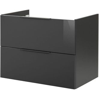 Fackelmann Waschtischunterschrank luna / hochwertiger Badschrank mit Soft-Close-System / Ma&szlig;e (b x h x t): ca. 80 x 60,5 x 49 cm / Waschbeckenunterschrank mit 2