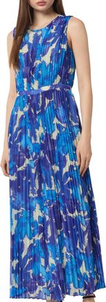 Comma Plissiertes Chiffon-Kleid