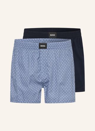 HUGO BOSS 2er-Pack Web-Boxershorts S. Cw Peach blau