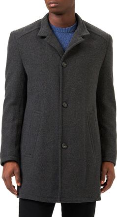 Bugatti Herren 228633-24062 Wollmantel, dunkelgrau, 56 Große Größen EU