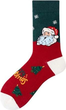 Generic Chaussettes Femme Chaussettes Chaudes Femme Chaussettes Thermiques Femme De Classique Imprim&eacute;es F&ecirc;tes Mi-Longues Chaudes Et Styl&eacute;es Parfaites Pour No&euml;