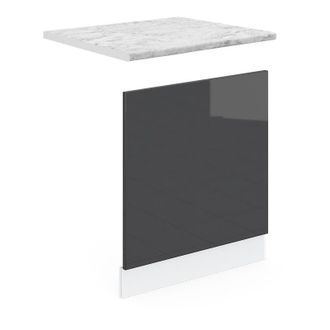 Vicco Frontblende R-Line, Anthrazit, 60 cm, ap Marmor