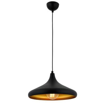 Opviq Modern Black Chandelier, Metal Body, 80 cm Height, 36 cm Diameter, E27 Socket Max 40W | Stylish Industrial & Scandinavian Design for Home Decor