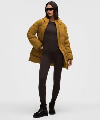 lululemon Pufferjacke mit Kordelzug und F&uuml;llkraft von 600 f&uuml;r Frauen - Gr&ouml;&szlig;e XL in Melrose Tan