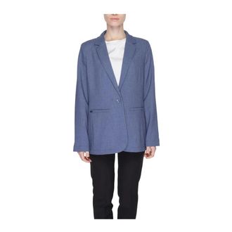 Street One Fr&uuml;hling/Sommer Damen Polyester Blend Blazer - - Jackets - Damen - Blau - 3XL