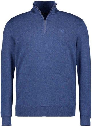Hackett Herren Pullover blau Baumwolle unifarben