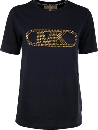 Michael Kors Femme, Tops, Bleu, Taille: 40 FR T-shirt Orn&eacute; dun Logo