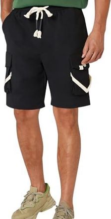 Generic Short court pour homme - Short de course d&eacute;t&eacute; pour homme - Boxer d&eacute;contract&eacute; &agrave; taille &eacute;lastique - Pantalon de sport de course &agrave; pied - Pantalon de tra