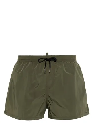 Dsquared2 short de bain &agrave; taille &eacute;lastiqu&eacute;e - Vert