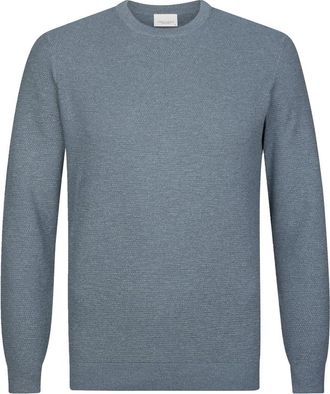 Profuomo Leichter Pullover aus einem Reiskorn-Baumwollstrick in