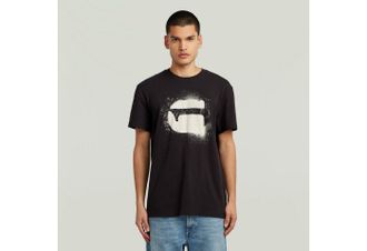 G-Star T-Shirt Spray G Logo mit Rundhals