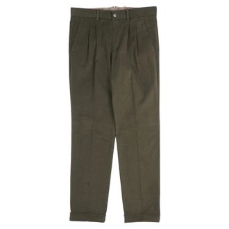 Herno Hose aus Stretch-Baumwollsamt - - Trousers - Herren - Gr&uuml;n - M