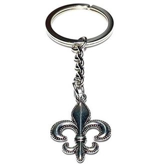 Generic Porte Cl&eacute; Fleur de Lys M&eacute;tal porteclef maison roi clef voiture royaut&eacute; cadeau anniversaire royaume homme femme enfant gar&ccedil;on fille f&ecirc;te des m&egrave;res mama