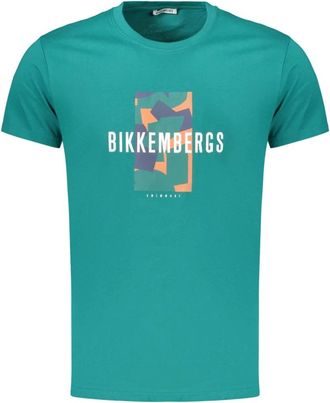 Dirk Bikkembergs Homme, Tops, Vert, Taille: 2XL Short-Sleeve T-Shirt
