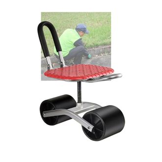 Generic Rollbarer Gartenarbeitssitz Mit R&auml;dern, Gartenwagen Sitz, 360&deg; Drehbar Und Zusammenklappbar for Den Garten(Black)