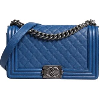Chanel Pre-owned Cuir sacs-chanel - Femme - Pre-owned - Bleu - Taille: ONE Size