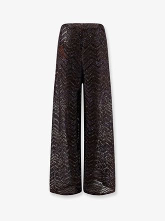 Missoni Womens Viscose Blend Trousers With Chevron Pattern