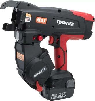 Max [NEUWERTIG] Ligaturger&auml;t MAX 14,4V Li-Ion (2x 5Ah) Twintier Bewehrungsbinder + Koffer RB441T