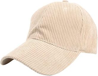 Generic Casquettes neutres unies pour hommes, femmes et unisexes en velours c&ocirc;tel&eacute; avec visi&egrave;re, casquette de baseball, affichage mural, kaki, Taille unique