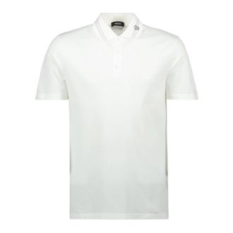 Versace Medusa Besticktes Polohemd - - Tops - Herren - Wei&szlig; - M