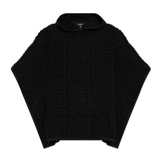 Balmain Femme, Maillots de bain, Noir, Taille: 38/40 FR Poncho en coton