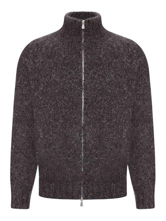 Brunello Cucinelli Pull Col Roul&eacute; - Gris