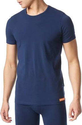 Bruno Banani Herren T-Shirt blau Baumwolle & Mix unifarben