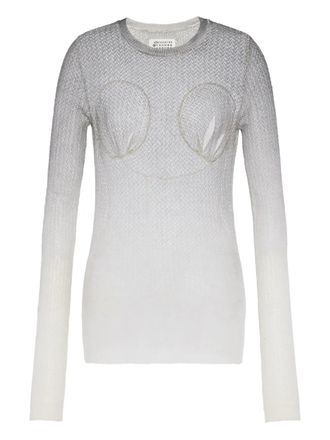 Maison Margiela pull semi-transparent - Gris