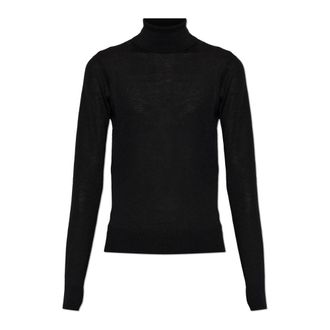 Dsquared2 Wollrollkragenpullover mit gesticktem Logo - - Knitwear - Damen - Schwarzk - XS