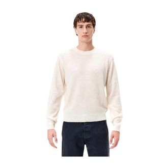 Cycle Omar Rundhals-Pullover aus Alpaka - - Knitwear - Herren - Wei&szlig; - XL