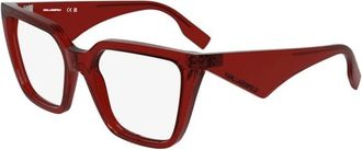 Karl Lagerfeld Femme, Accessoires, Rouge, Taille: 54 MM Monture Optique