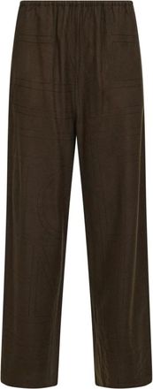 Toteme Femme, Pantalons, Brun, Taille: 34 FR Monogram Flannel Pantalons