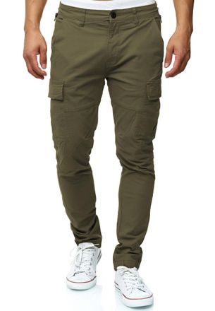 Indicode Herren Mathews Cargohose aus Baumwolle mit 8 Taschen | Cargo Funktionshose f&uuml;r M&auml;nner Army, XL