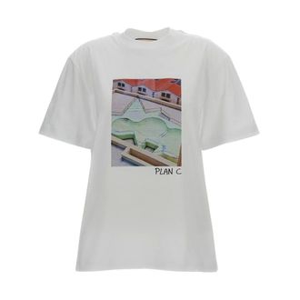 Plan C Plan C, Femme, Tops, Blanc, Taille: 36 FR T-Chemises
