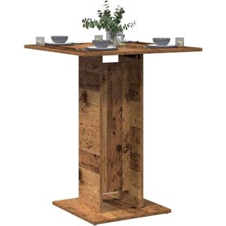 vidaXL Vidaxl - Table de bistro ch&ecirc;ne artisanal 60x60x75 cm bois ding&eacute;nierie